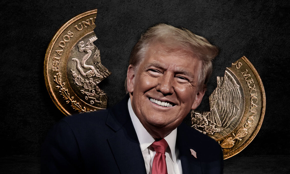 Peso mexicano retrocede tras anuncio de aranceles de Donald Trump